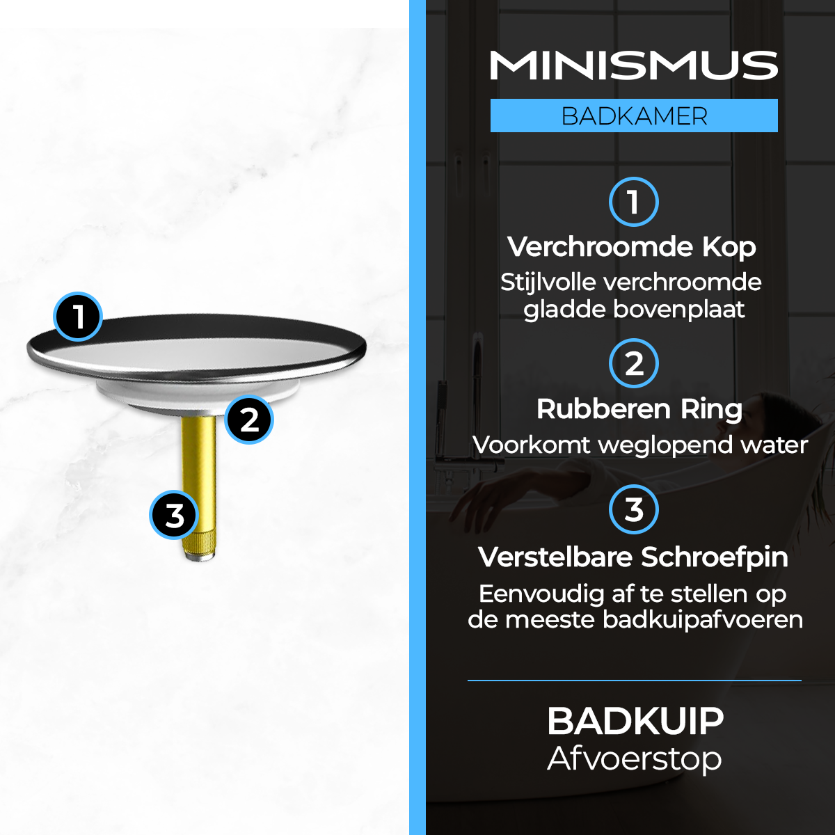 Minismus Universele 72 mm Badstop